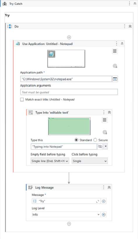 If The Automation Is Executed And Notepadexe Is Not Running Which Log Message Text Value Is