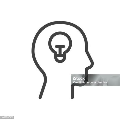 개요 스타일 Ui 아이콘 온라인 교육 및 훈련 과정 모음입니다 벡터 검정 선형 그림입니다 머리 아이디어 기호에 있는 전구는