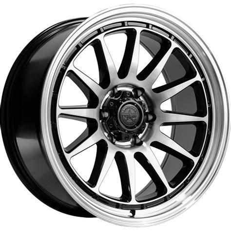 American Outlaw Wheels Spike R 20x9 Gloss Black Machined Face 6x1397