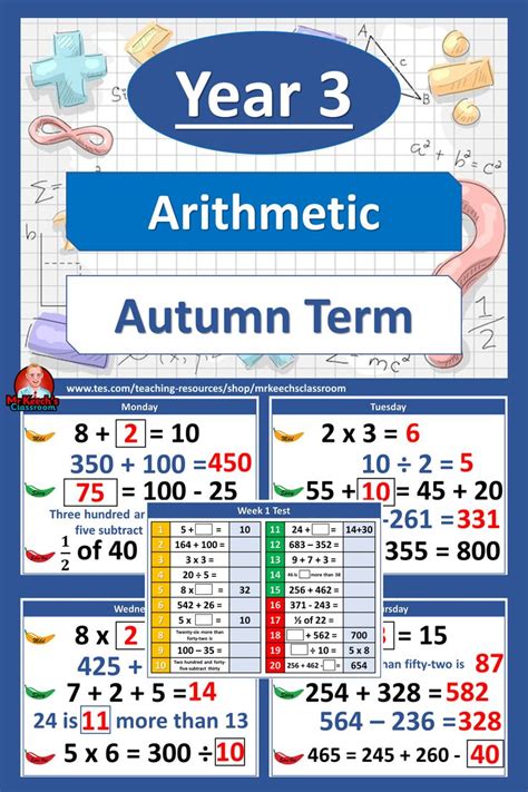 Year 3 Arithmetic Autumn Term White Rose Maths Teaching Resources White Rose Maths