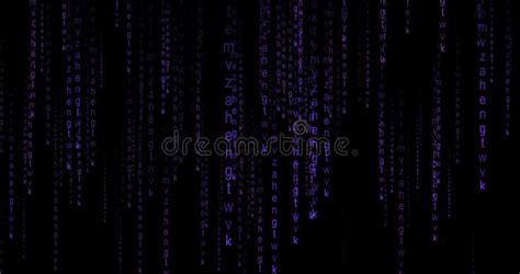 Rain Of Symbols On Black Background Raining Code Effect Animation