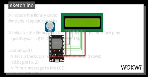 Interfecinglcd Movingname Wokwi Esp32 Stm32 Arduino Simulator