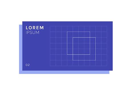 건축 청사진 및 수평 기하학적 모양 기술 드로잉 평면 벡터 일러스트 레이 션 프리미엄 벡터