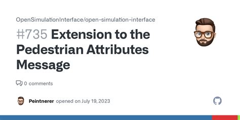 Extension To The Pedestrian Attributes Message · Issue 735 · Opensimulationinterfaceopen