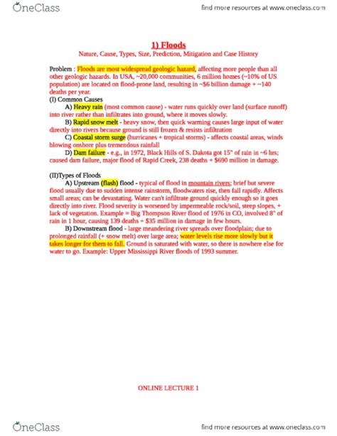 Geol 118 Lecture Floods Geol 118 Oneclass