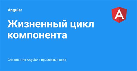 Жизненный цикл компонента ⚡️ Angular с примерами кода