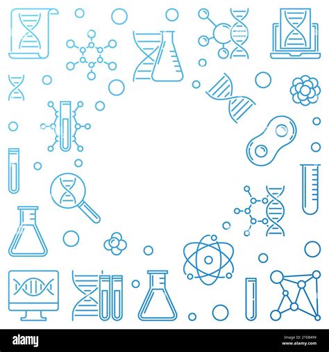 Genetics Linear Frame With Place For Your Text Vector Illustration Stock Vector Image And Art Alamy