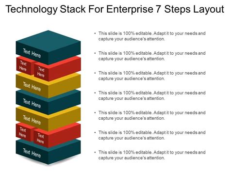 Technology Stack For Enterprise 7 Steps Layout Presentation Graphics Presentation Powerpoint