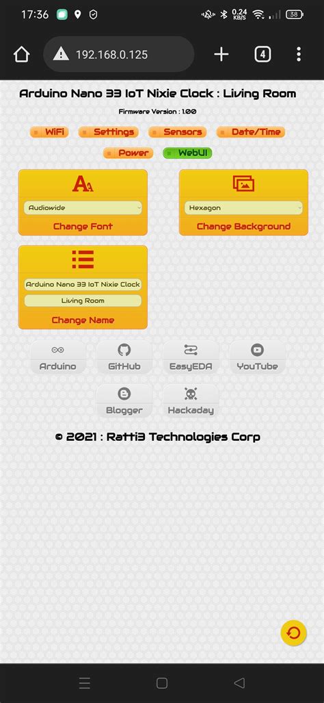 Arduino Nano 33 Iot Modular Nixie Clock With Web Ui