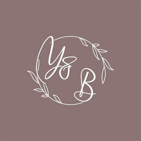 Yb Wedding Initials Monogram Logo Ideas 23679928 Vector Art At Vecteezy