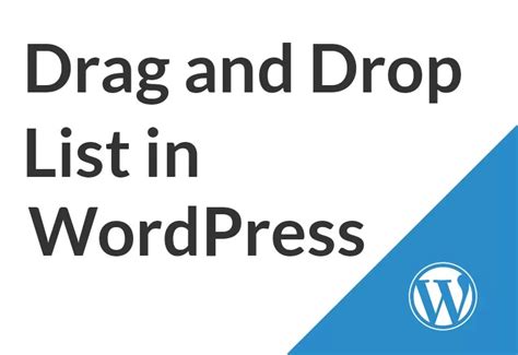 Drag And Drop List In Wordpress Honar Systems