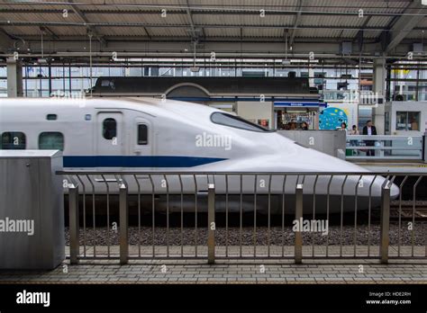 Shinkansen N700 Speed Train At Kyoto Station In Japan N700 Series