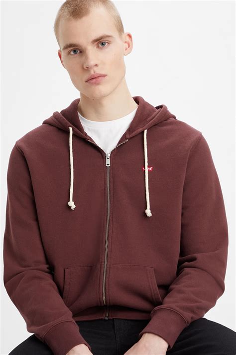 Чоловіча бордова кофта на блискавці Levis® 34584 0026 — Ultrashop