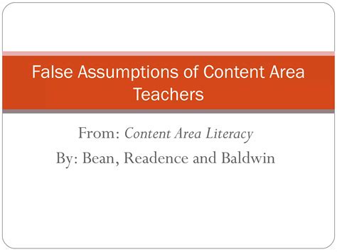 False Assumptions Ppt Education