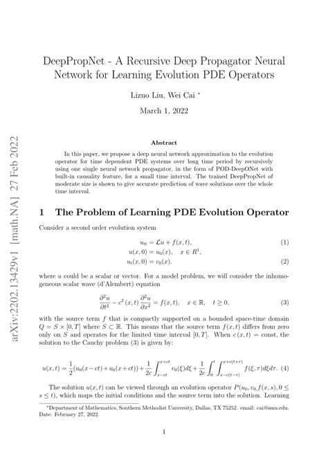 Pdf Deeppropnet A Recursive Deep Propagator Neural Network For
