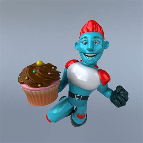 Premium Photo Red Robot 3d Illustration