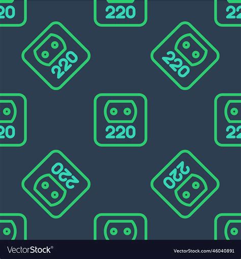 Line Electrical Outlet Icon Isolated Seamless Vector Image
