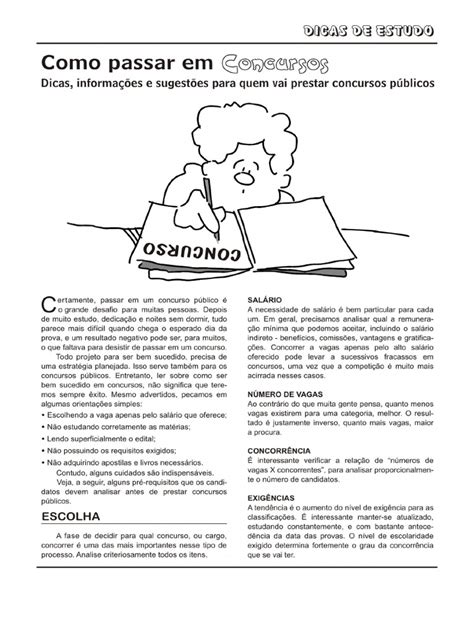 Dicas Para Passar Em Concurso Pdf