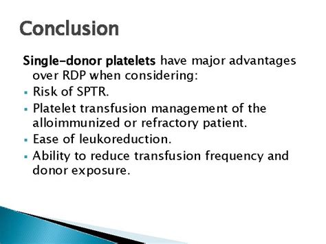 Single Donor Vs Pooled Random Donor Platelet Concentrates