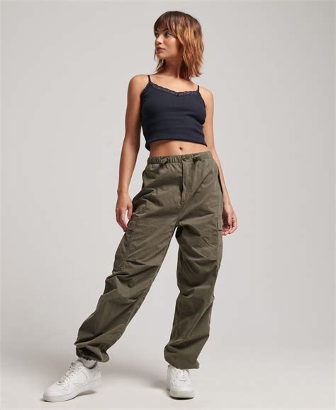 Womens Parachute Grip Pants In Green Superdry Ie