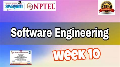 software engineering nptel week 10 assignment answers 2024 nptel