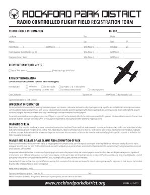 Fillable Online RADIO CONTROLLED FLIGHT FIELD REGISTRATION FORM Fax