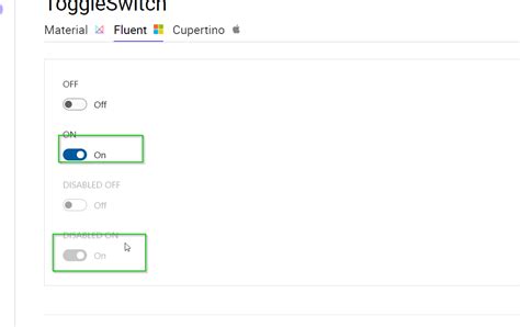 Gallery Ios Fluent Toggleswitch Knob Is Missing In On Position