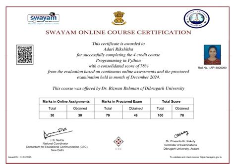 ishika on linkedin pythonprogramming swayamnptel certification