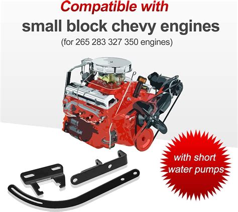 Small Block Chevy Alternator Bracket For Swp Sbc 283 305 327 Short Water Pump S 3 Months