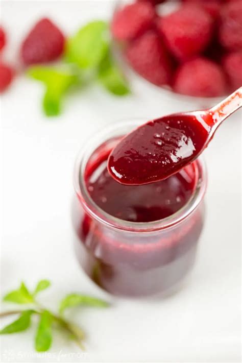 Raspberry Coulis How To Make Raspberry Sauce 5 Minutes For Mom
