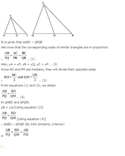Triangles Class 10 Mathematics Ncert Solutions