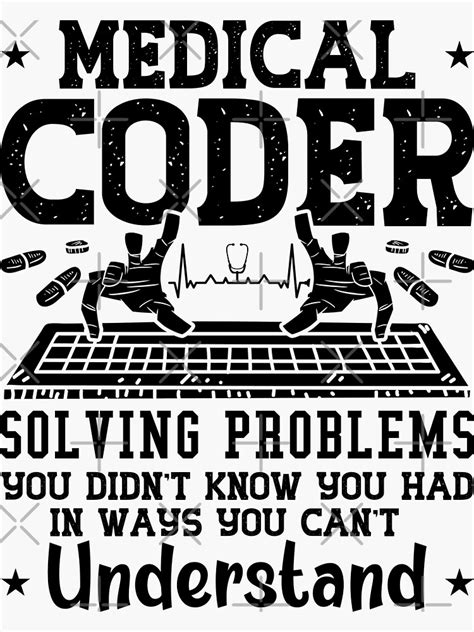 Medical Coder Solving Problems Coding Assistant Sticker By Tshirtconcepts Redbubble