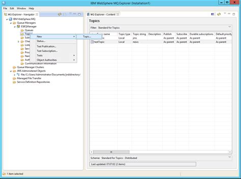 Lets Begin [ibm Mq] Create A Topic Using Ibm Mq