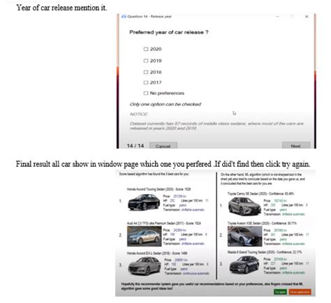 Application Of Hybrid Algorithms For Car Recommendation System