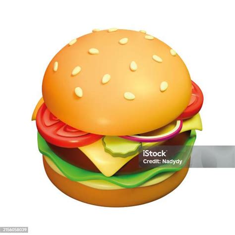 버거 3d 렌더링 벡터 일러스트 레이 션입니다 현실적인 햄버거 아이콘 3차원 형태에 대한 스톡 벡터 아트 및 기타 이미지 3차원 형태 개념 기호 건강에 좋지 않은