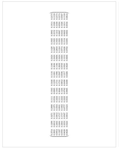 amsmath how do i stop latex from splitting the rows of my nx15