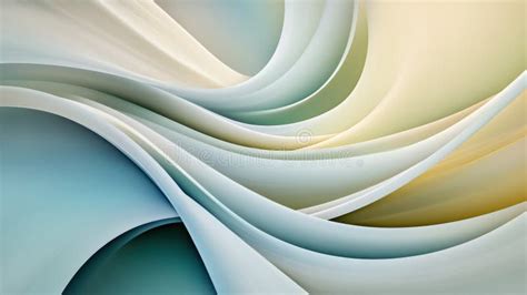 Abstract Waves Of Soft Pastel Colors Create A Soothing And Dynamic Visual Flow Ai Stock Image