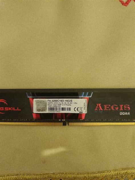 G Skill Aegis Ddr4 16gb Ram με 2x8gb Modules και Ταχύτητα 3200 για Desktop F4 3200c16d 16gis