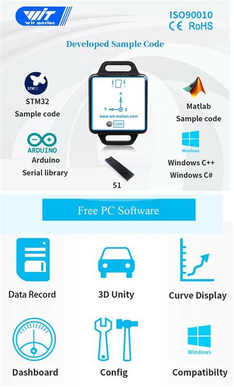 Witmotion Wt901sdcl Ahrs Mpu9250 9 Axis Accelerometer Sd Card Storage 3 Axis Angular Velocity