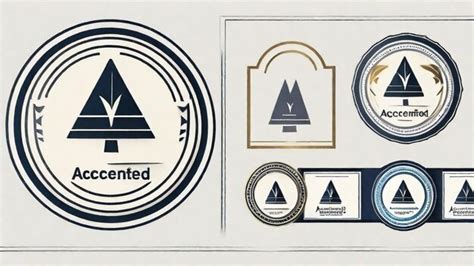 premium photo accredited certification badge