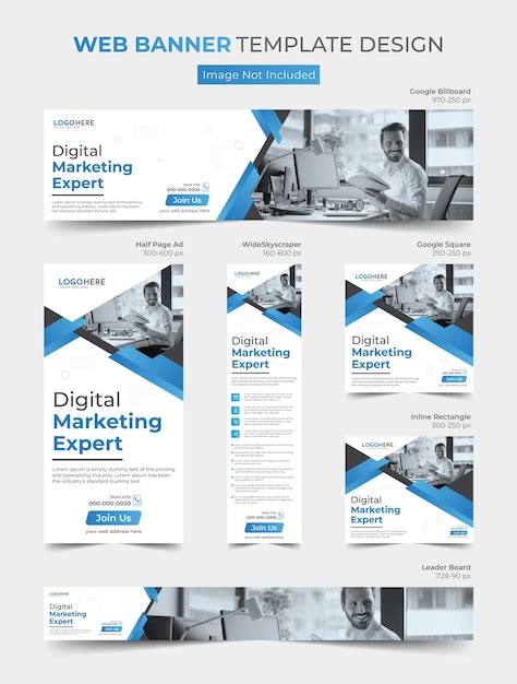 Premium Vector Digital Marketing Expert Web Banner Template Design Website Ads Banner Template