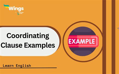 Coordinating Clause Examples Types Exercises