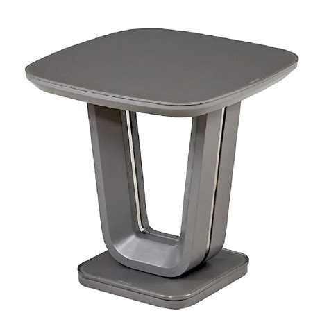 Langley Wooden Square Lamp Table In Graphite