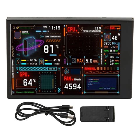 Computer Temp Monitor 35 Inch Ips Dimmable Dual Usb C Theme Editor