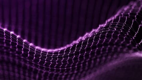 Premium Photo Abstract Wave With Moving Dots And Lines Flow Of Particles Cyber Technology