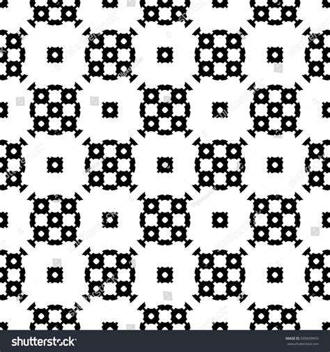 Vector Monochrome Seamless Texture Abstract Floral Stock Vector Royalty Free 595699955