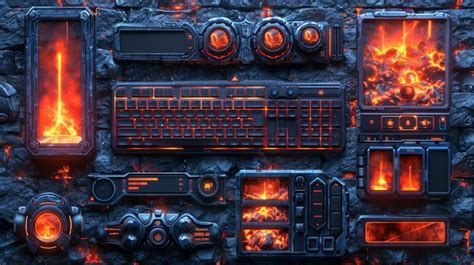Ui Design Elements For Games Premium Ai Generated Image