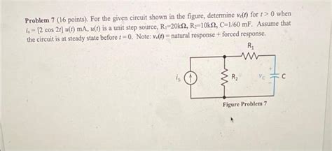 solved problem 7 16 points for the given circuit shown in