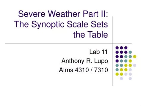 Ppt Severe Weather Part Ii The Synoptic Scale Sets The Table Powerpoint Presentation Id 5793638