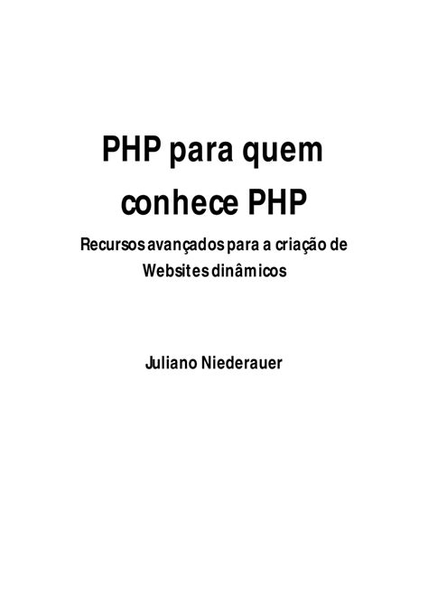 capitulo 1 php para quem conhece php apostila php docsity